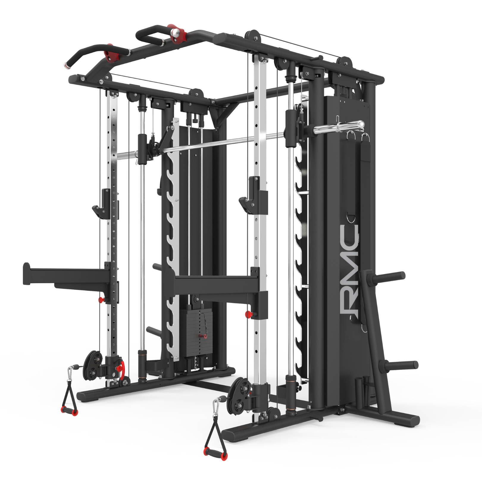 RMC Commercial Smith Machine Power Rack and Functional Trainer 3 in 1
