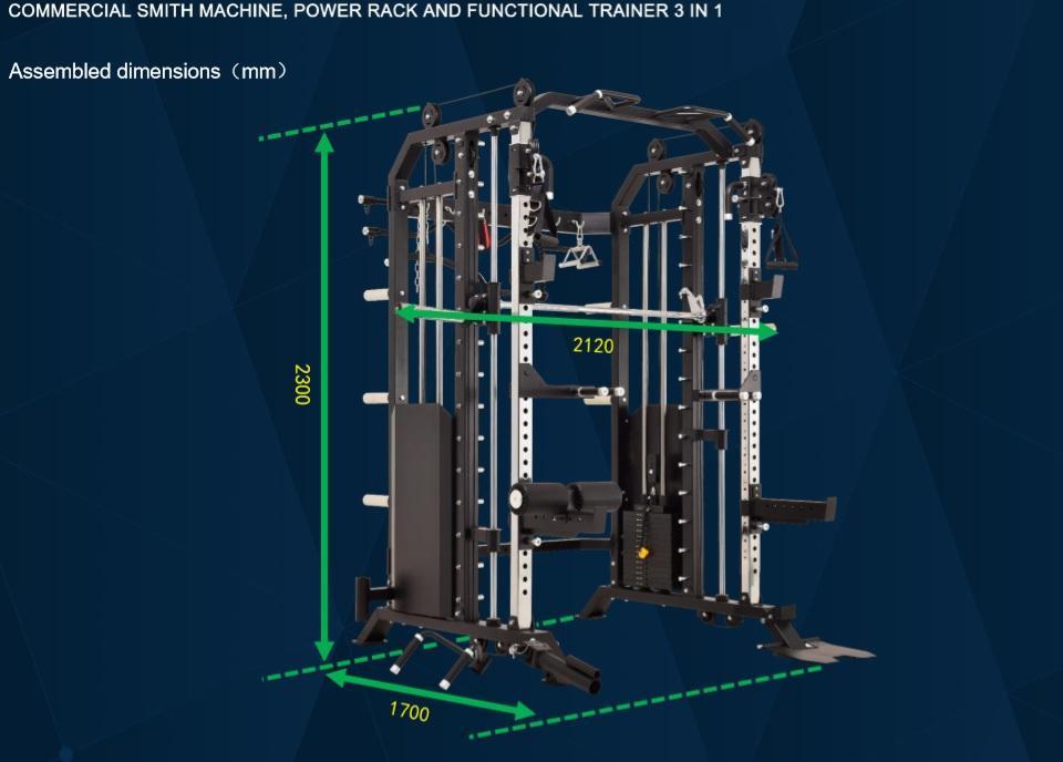 RapidMotion Functional Trainer with Smith Machine and Power Rack FT100